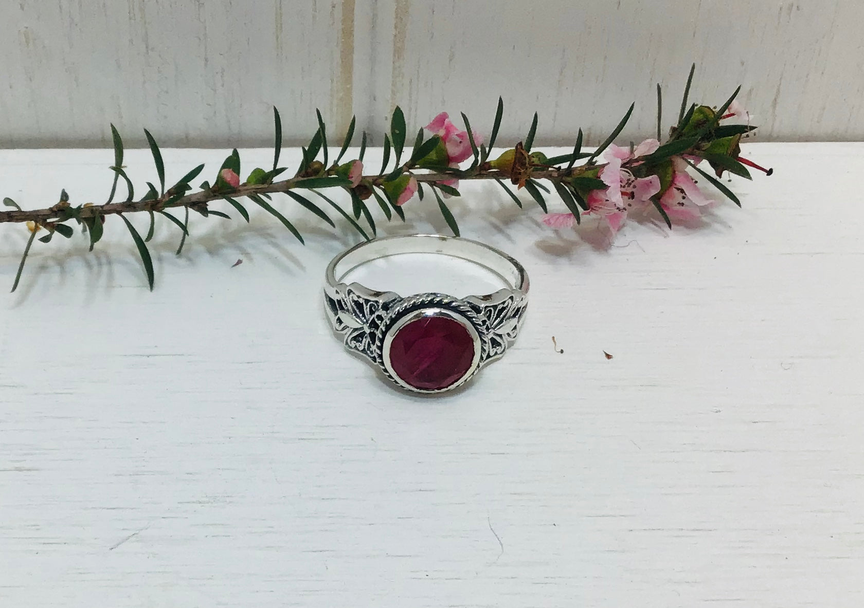 Butterfly and Round Stone Ring – The Leisa Tree