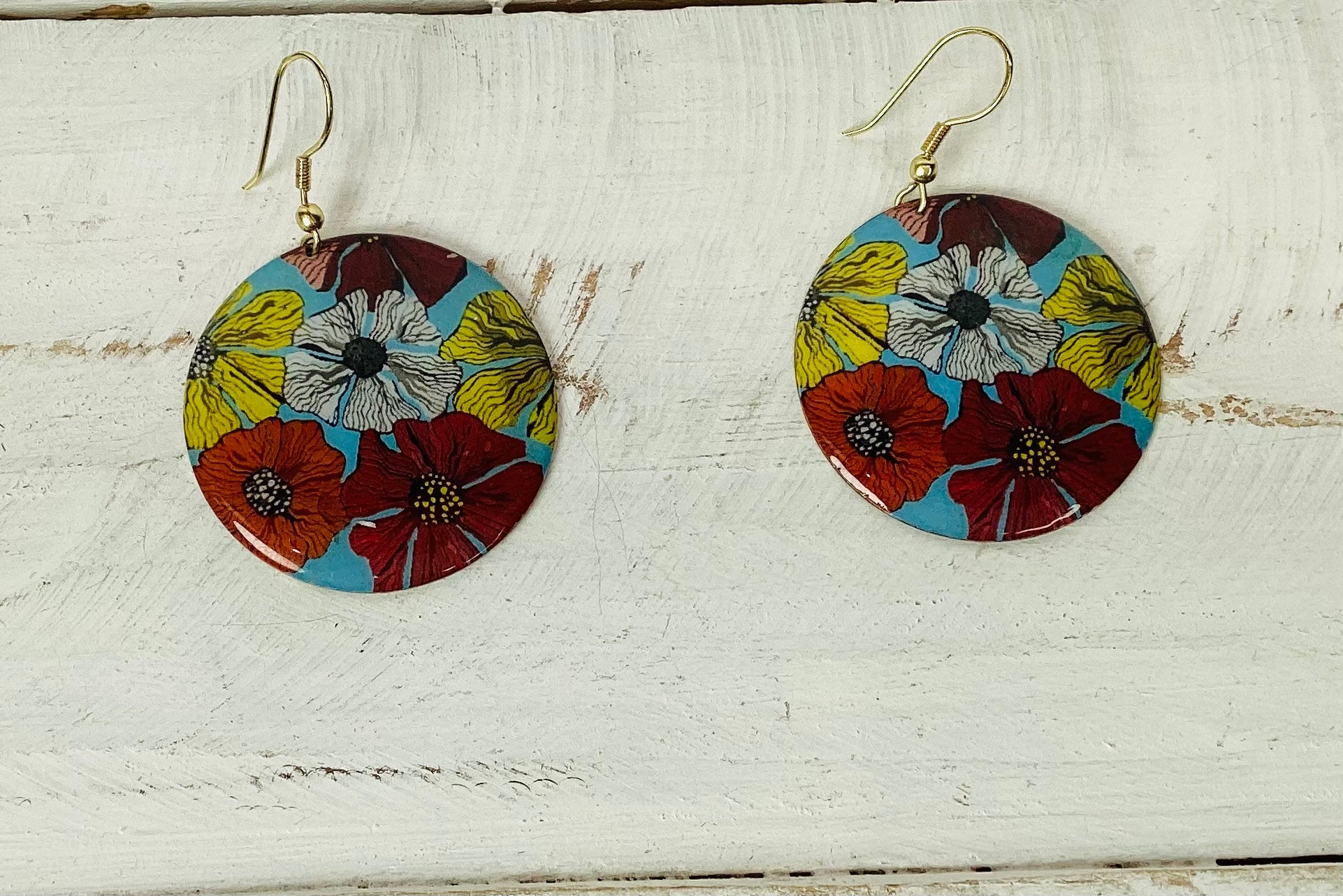 Poppy Disc Earrings – The Leisa Tree