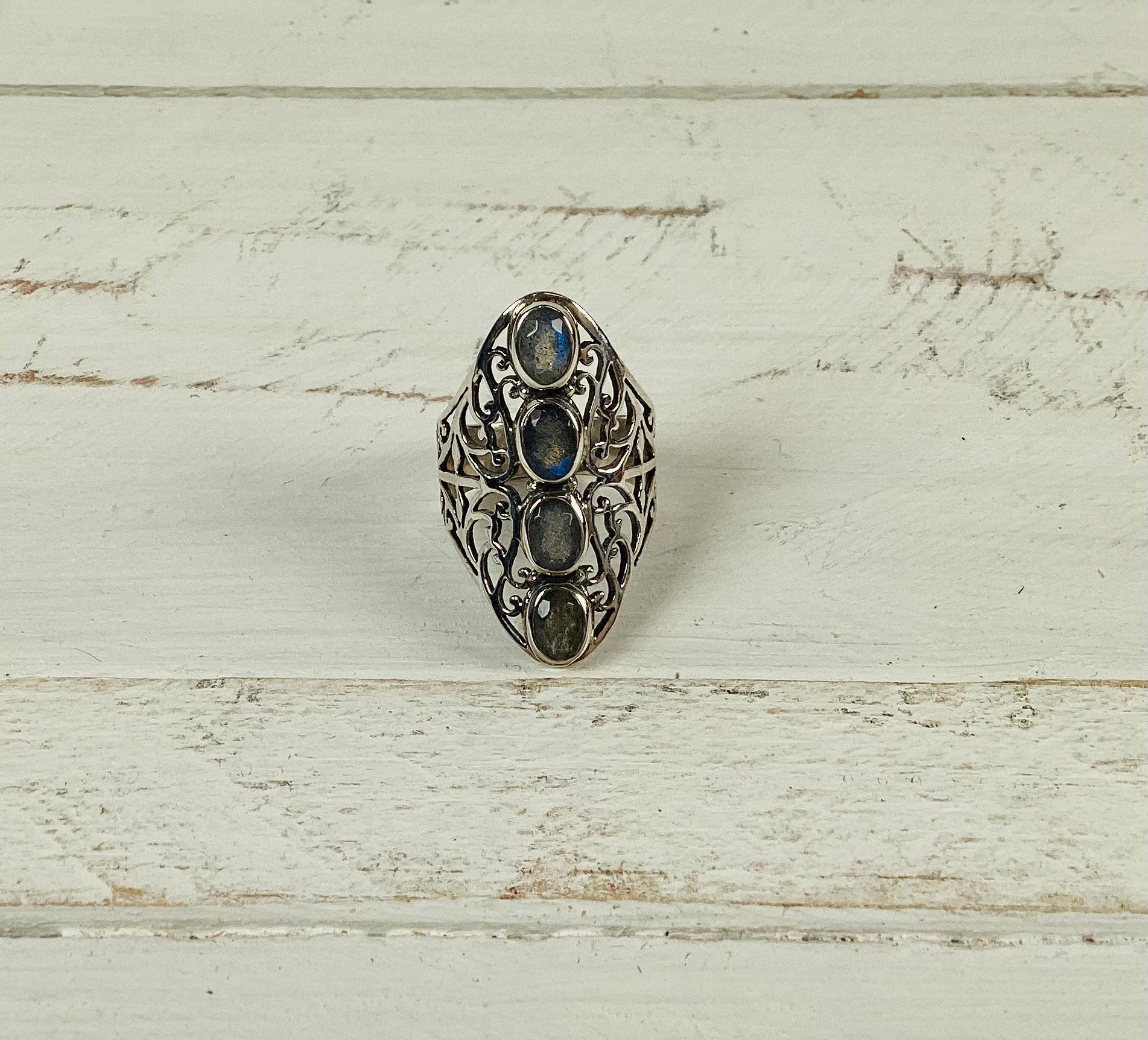 Filigree Four Stone Ring – The Leisa Tree